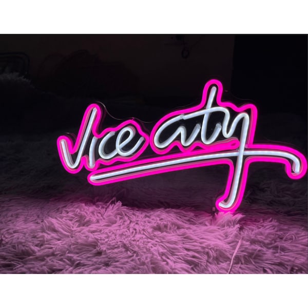 Neon Vice City Sign Custom - Etsy