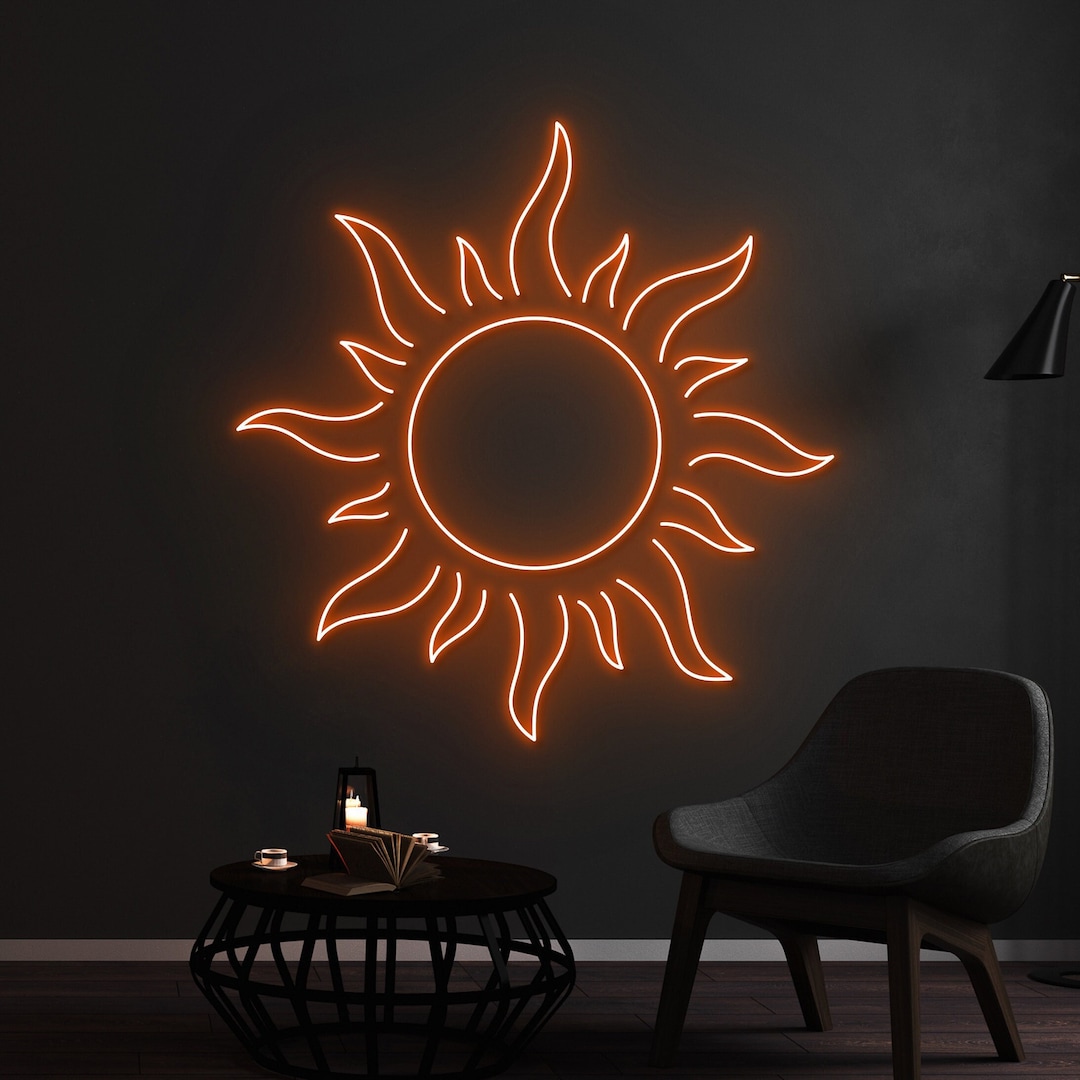 Sun Neon Sign Sun Led Light Sunrise Neon Light Sunset Led - Etsy