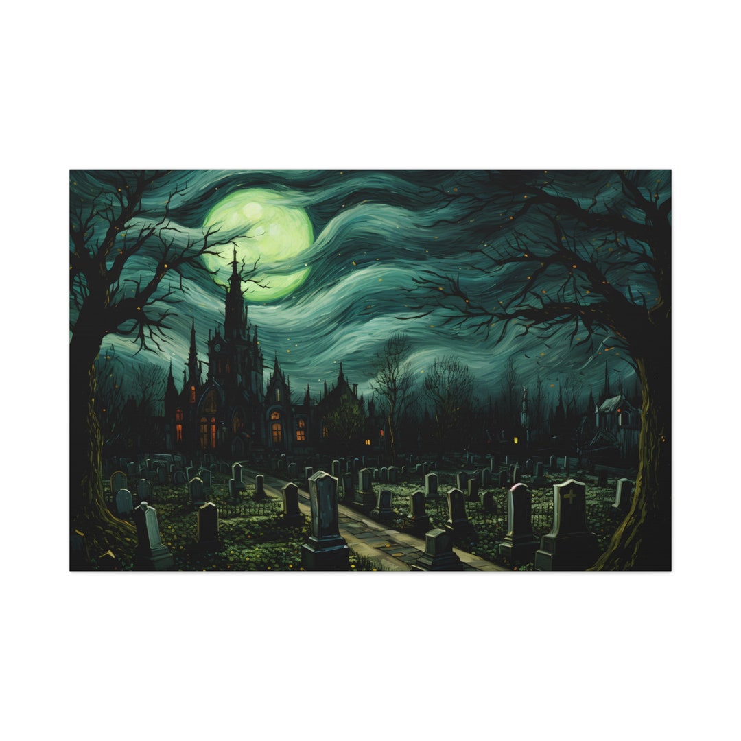 Echoes Amsterdam Cemetery Expressionism Oil Painting Poster Print Wall ...