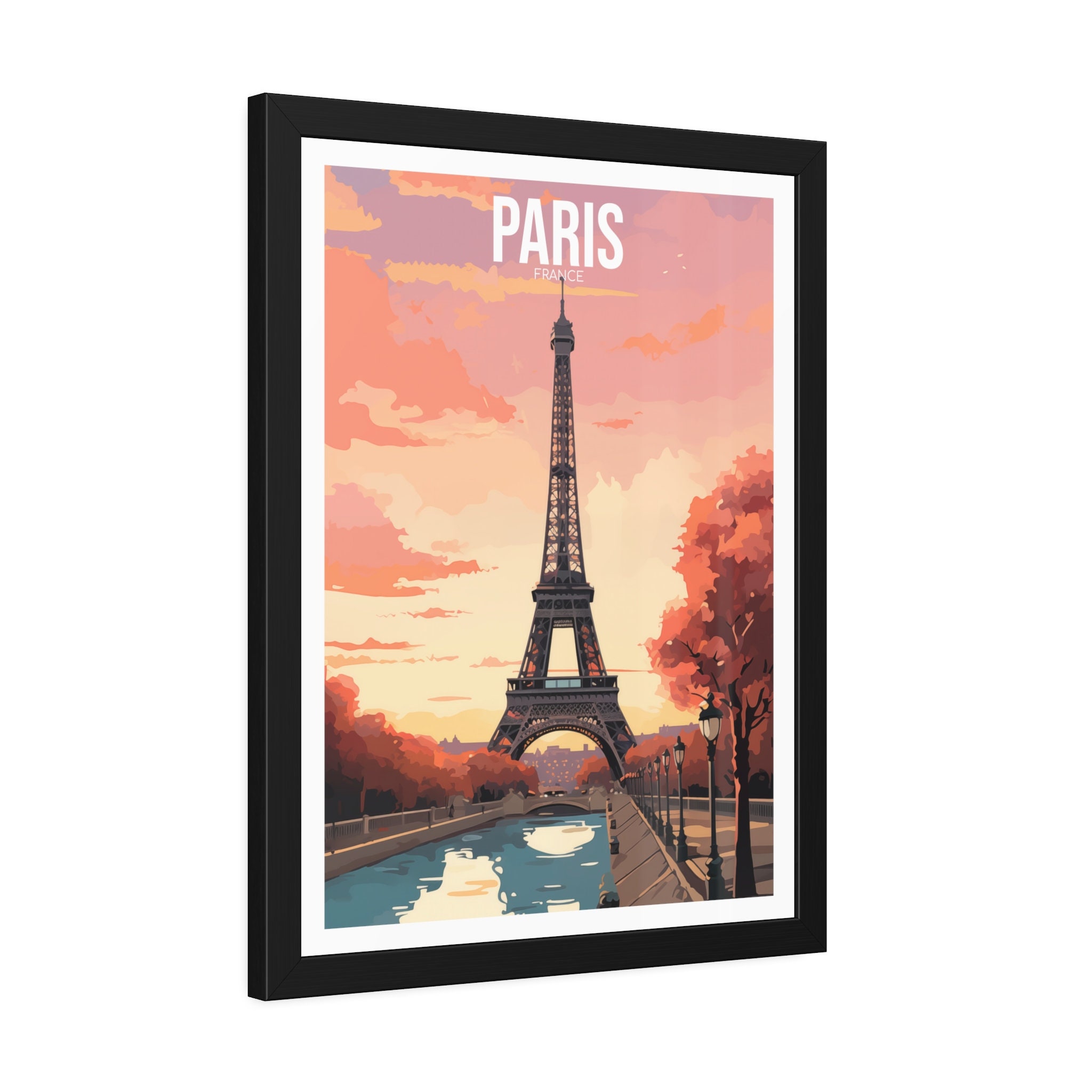 Paris France Eiffel Tower Vintage Travel Poster | Paris Print | Paris ...