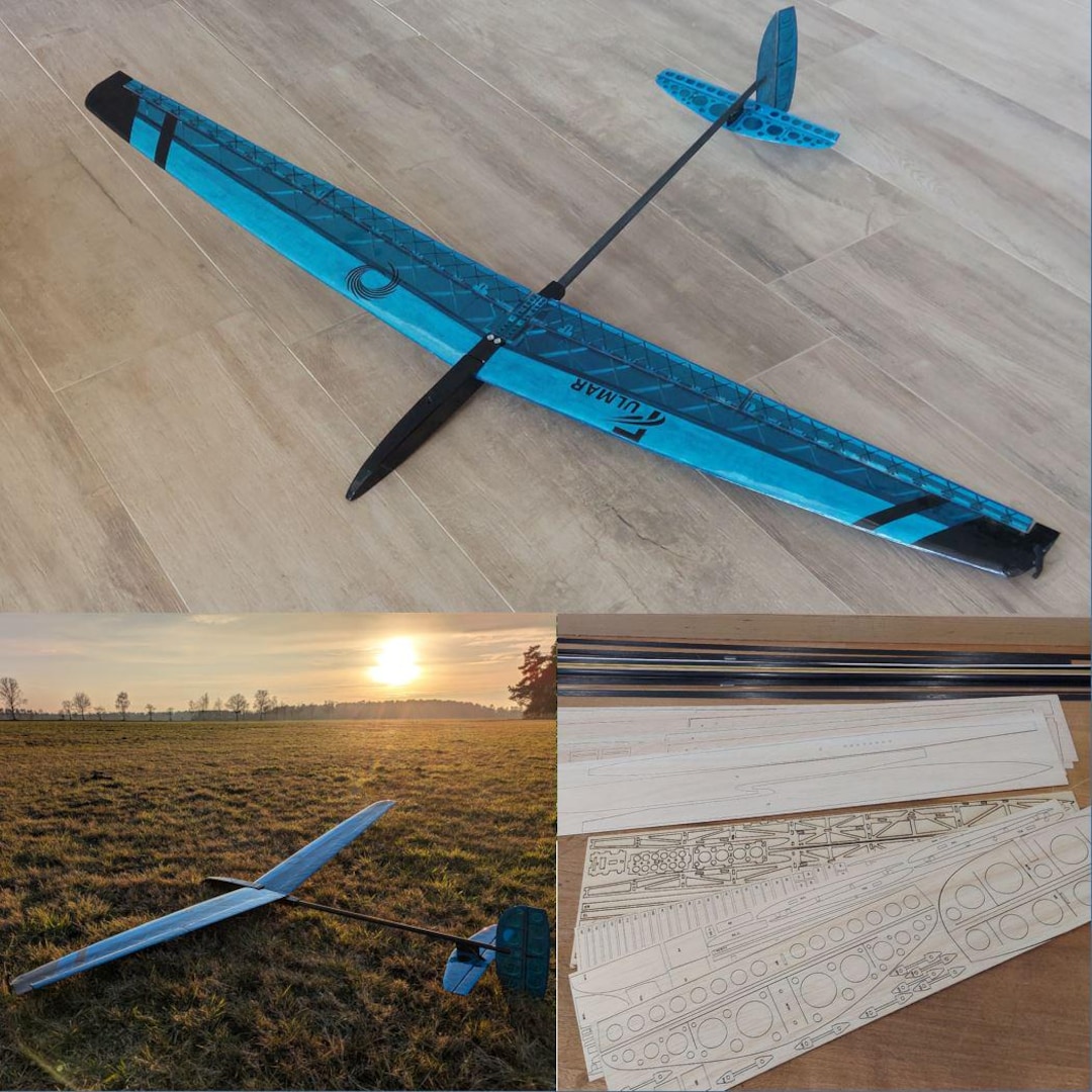 DLG "fulmar" PRO Wooden Kit Rc-gilder 1500 Mm Kit Hlg/sal Glider - Etsy UK