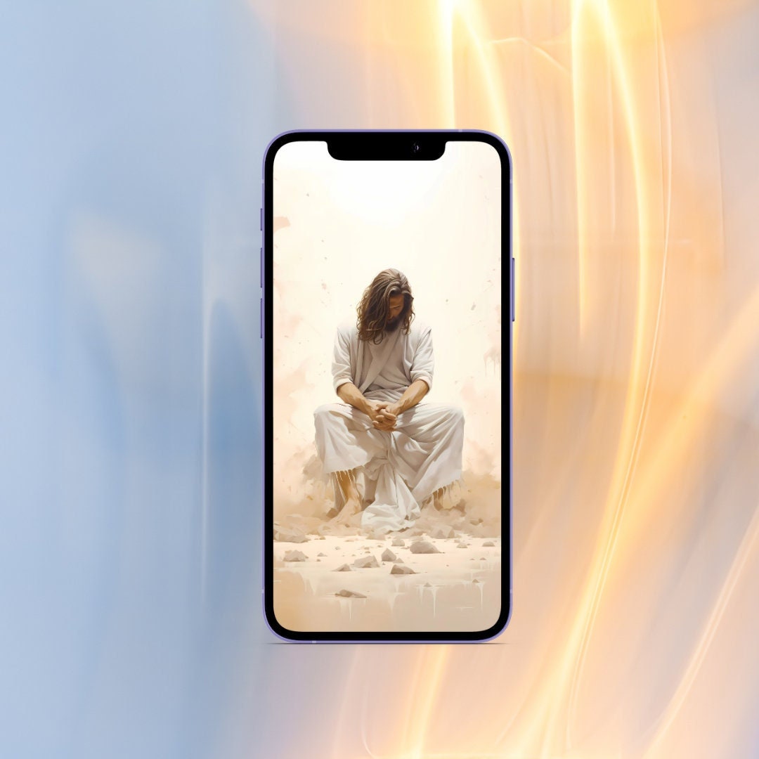 Praying Jesus, Phone Wallpaper, Praying Hands, Jesus Heals, Digital ...
