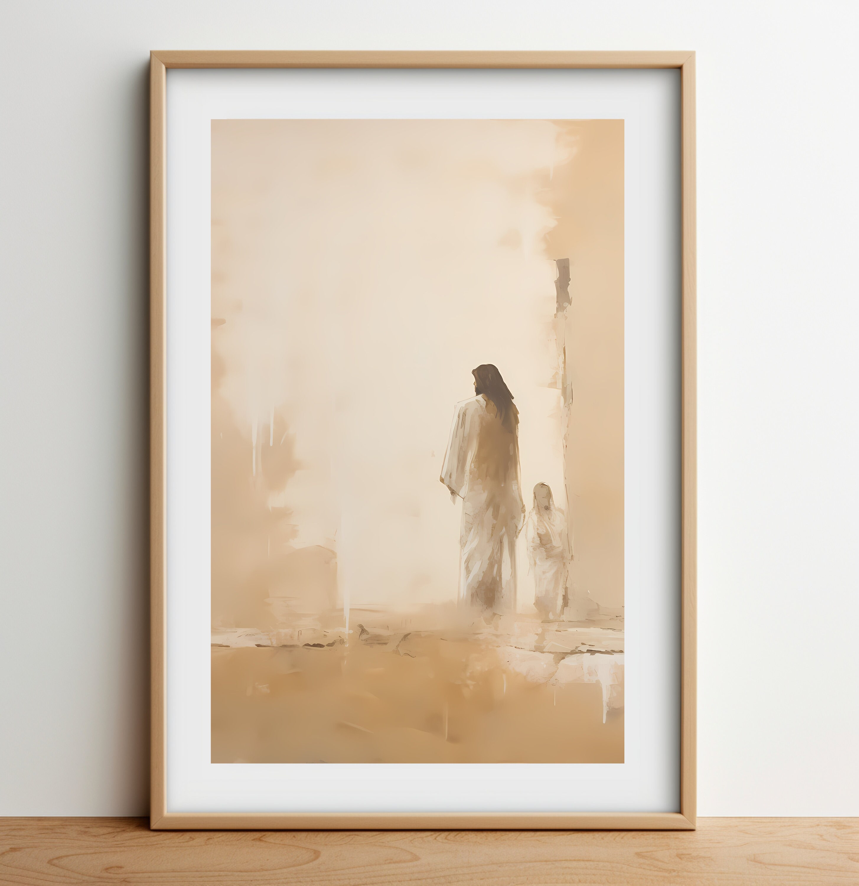 Jesus Heals Woman, A Woman Healed, Spirituality Art, Minimalist ...