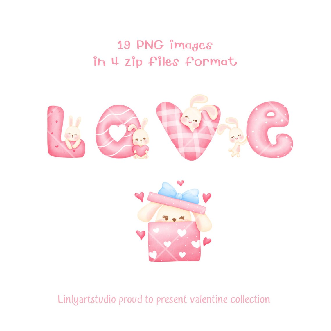 Valentine Clipart, Pink Heart Clipart, Love Clipart, - Etsy