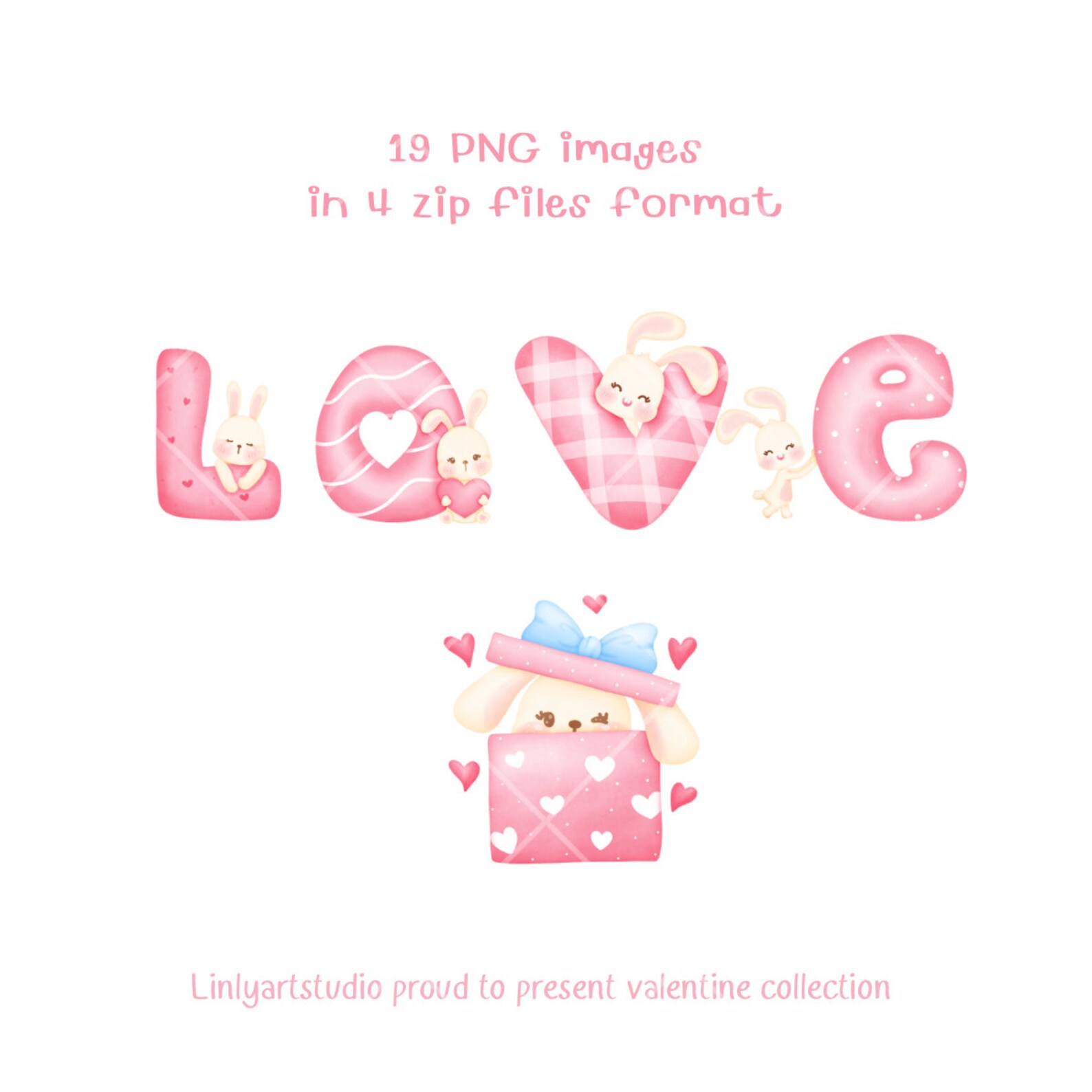 Valentine Clipart, Pink Heart Clipart, Love Clipart, - Etsy