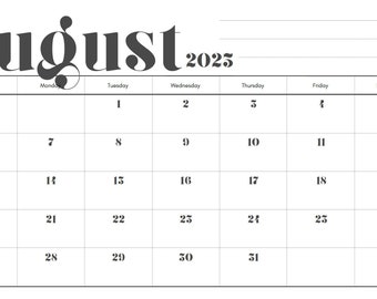 2023-23 Boho Rainbow Minimalist Calendar printable - Etsy