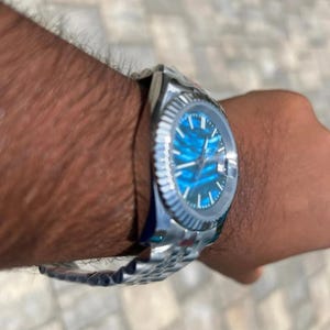 Watch Mod: Stainless Steel Meteorite Blue Dial - 39MM - Etsy