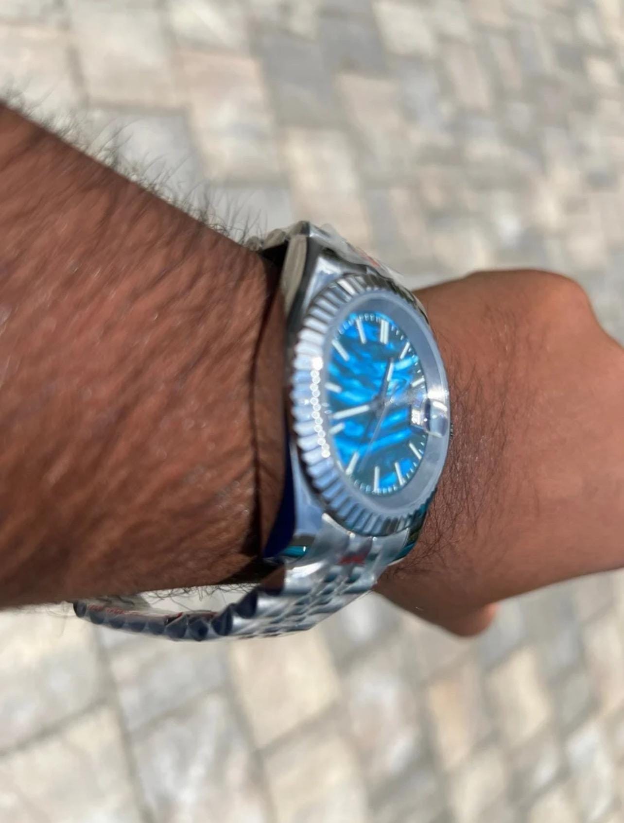 Watch Mod: Stainless Steel Meteorite Blue Dial - 39MM - Etsy