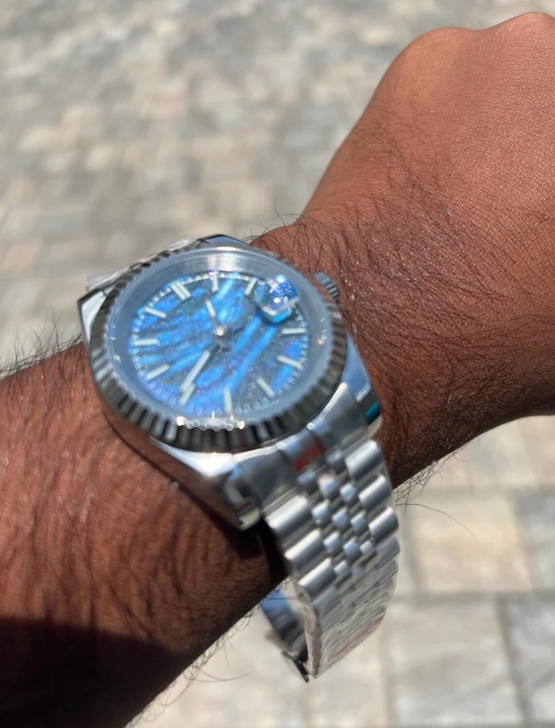 Watch Mod: Stainless Steel Meteorite Blue Dial - 39MM - Etsy
