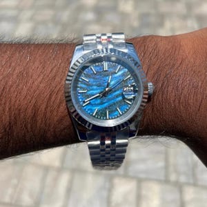 Watch Mod: Stainless Steel Meteorite Blue Dial - 39MM - Etsy