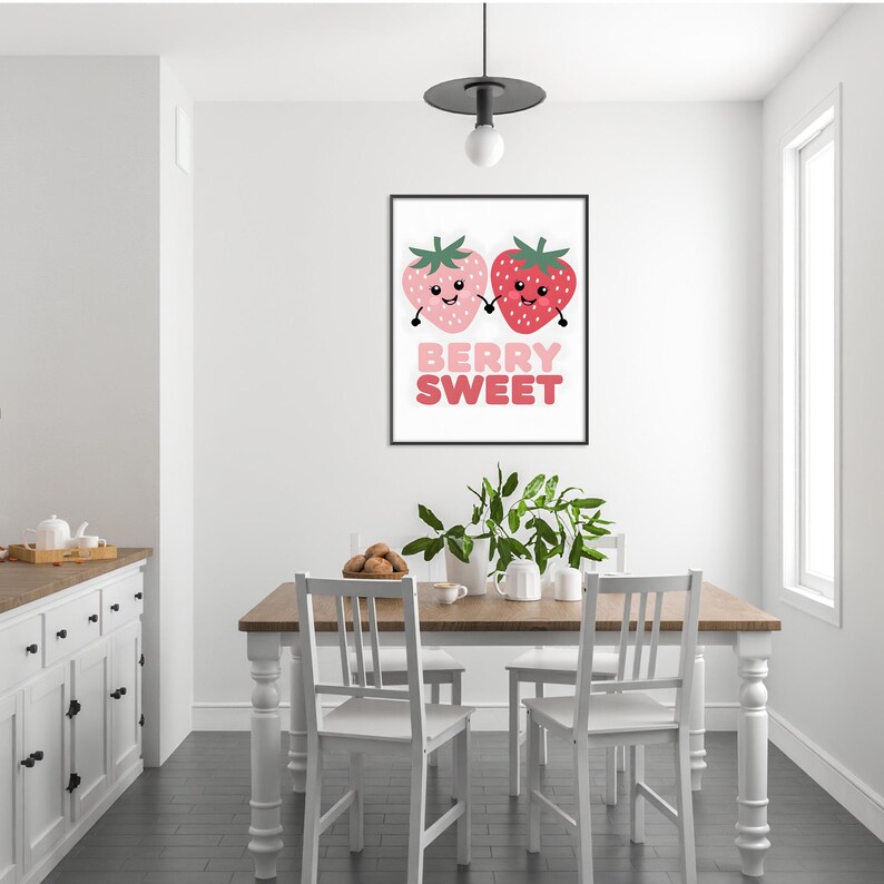 Strawberry Pun Print, Kawaii Nursery Decor (digital Download) - Etsy