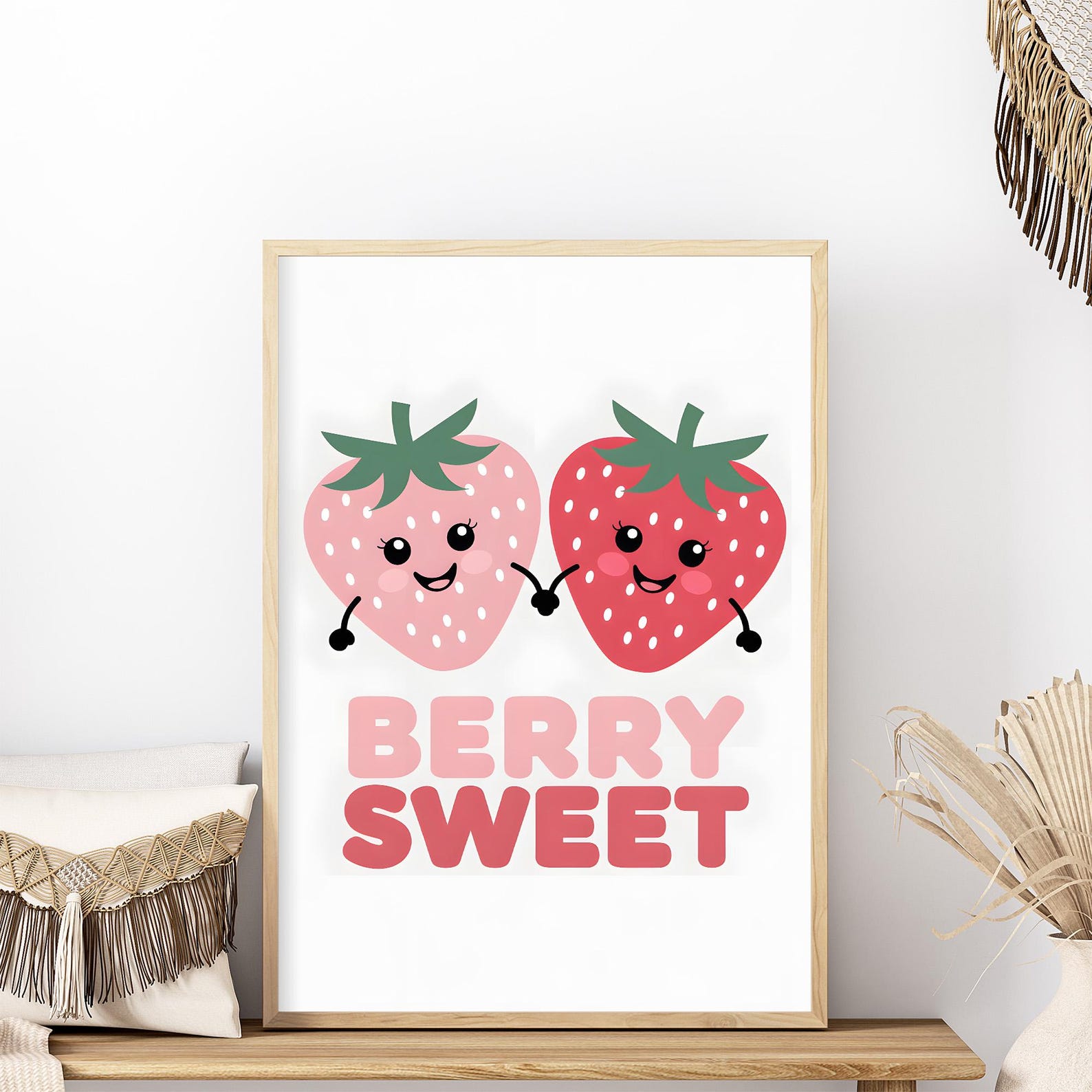 Strawberry Pun Print, Kawaii Nursery Decor (digital Download) - Etsy