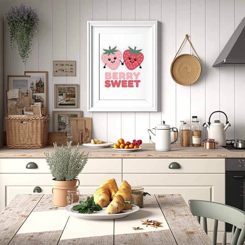 Strawberry Pun Print, Kawaii Nursery Decor (digital Download) - Etsy