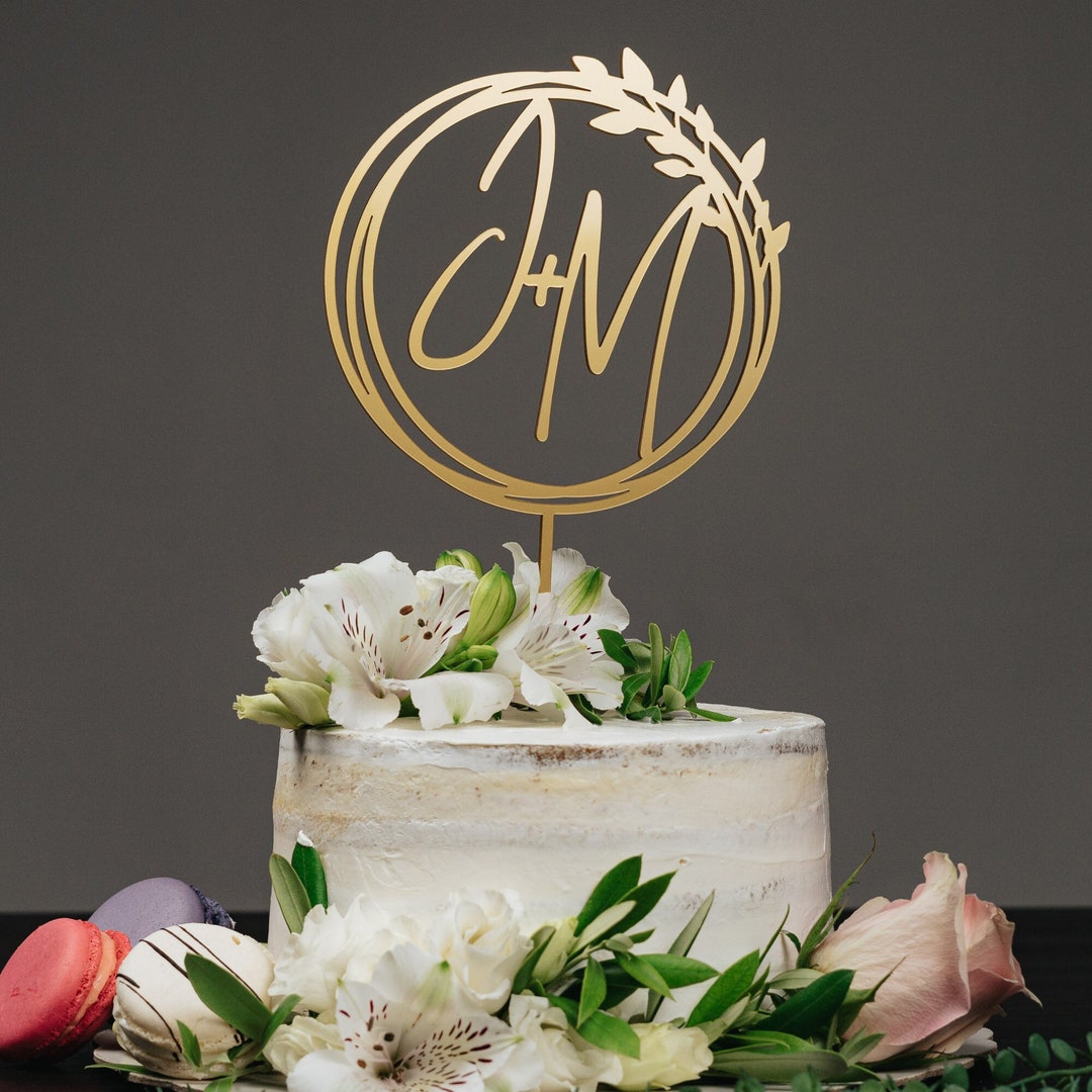 Monogram Cake Topper Initial Cake Topper Initials Cake Topper - Etsy