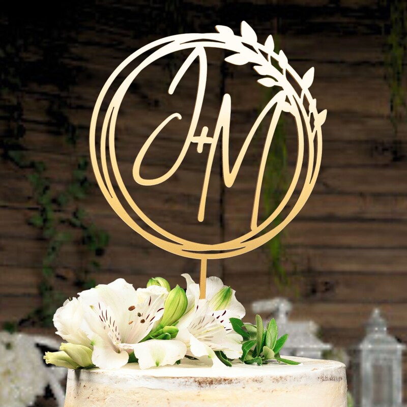 Initial Cake Topper - Etsy