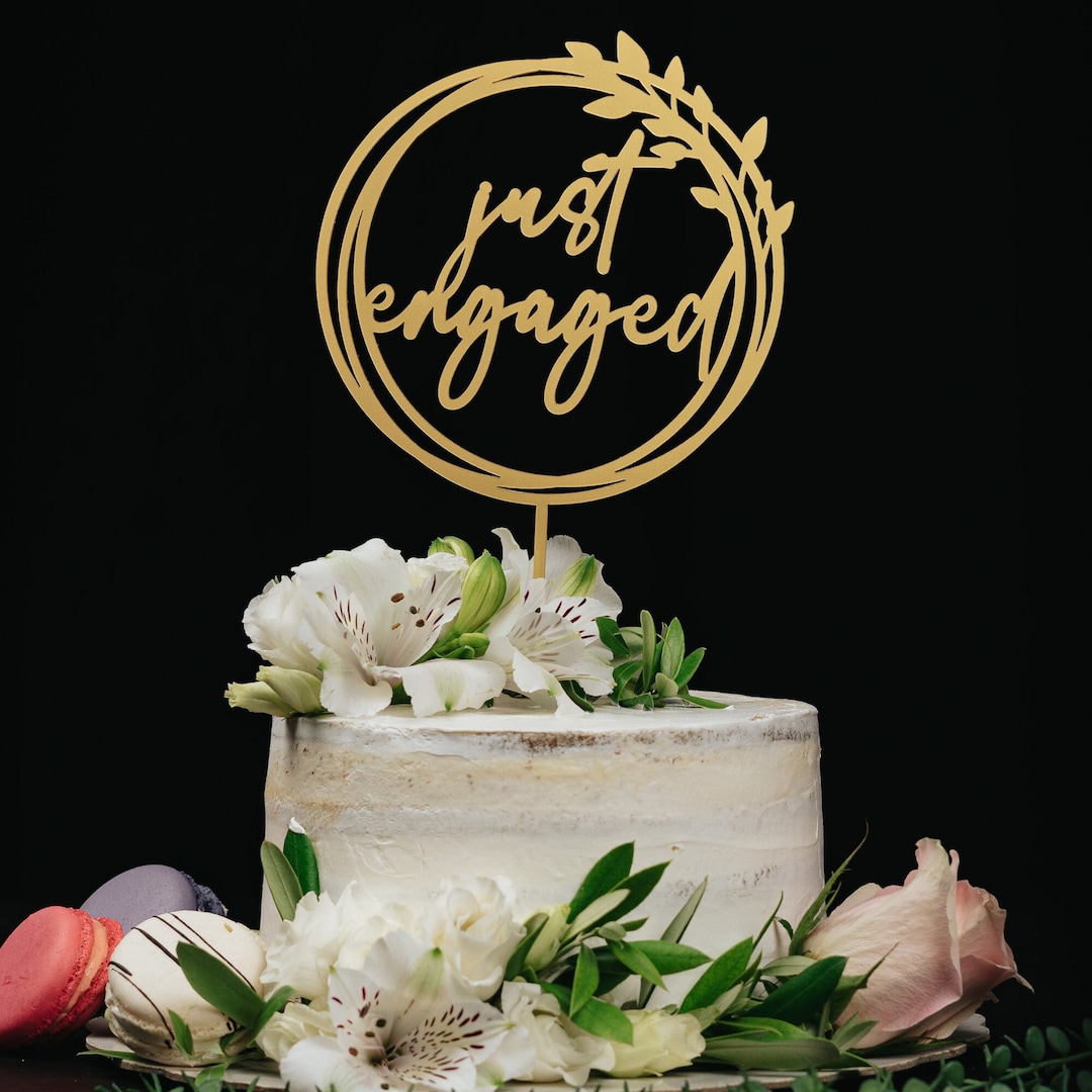 Engagement Cake Topper, Engagement Party, Engagement Party Favors ...