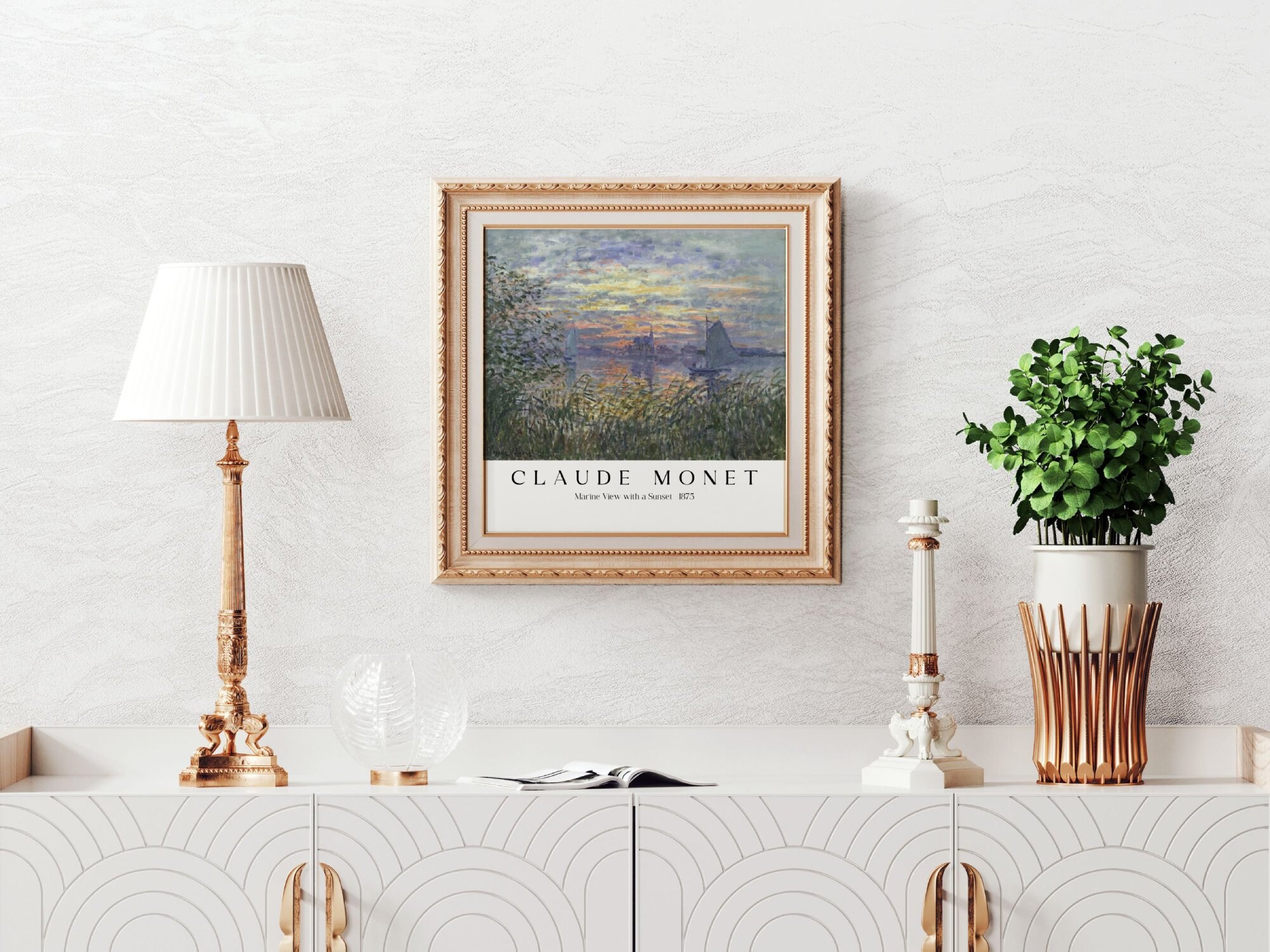 Monet, Wall Decor, Art Print, Marine View - Etsy