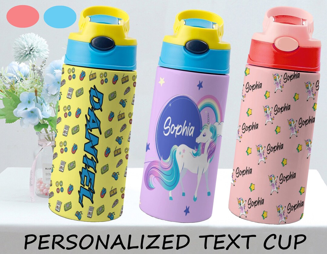 Personalized Water Cups Text Printed Cup for Boy/girl Custom - Etsy