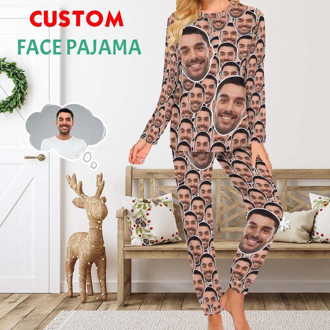 Custom Pajamas Custom Face Pajama for Lover Personalized - Etsy