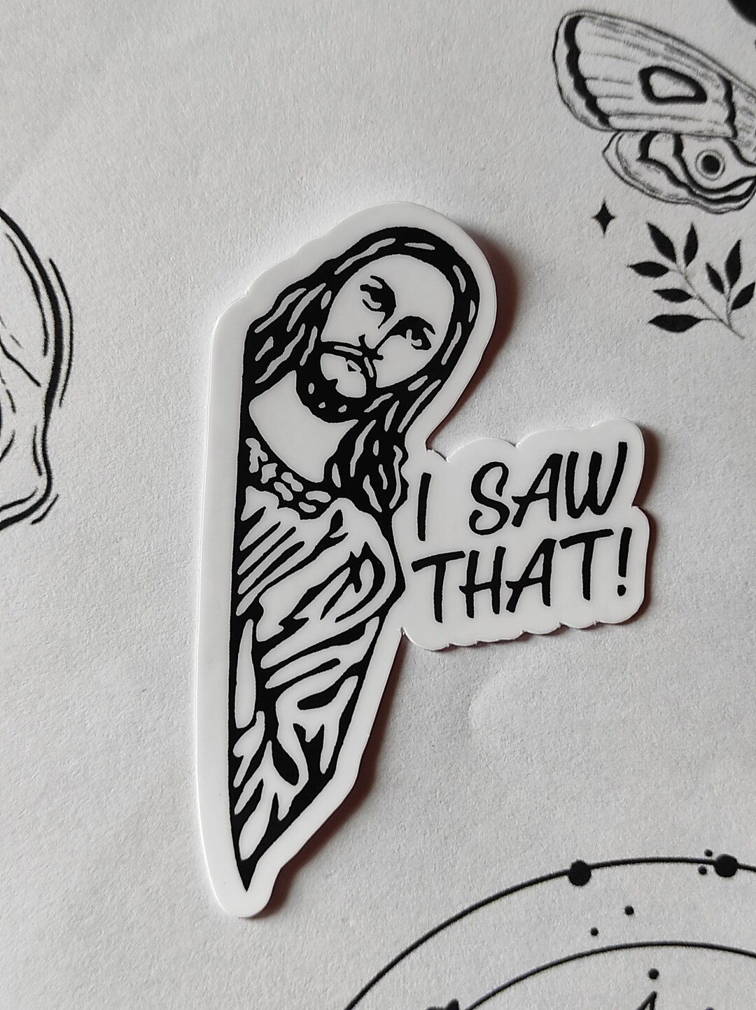 Vinyl Sticker/jesus - I Saw That - Etsy
