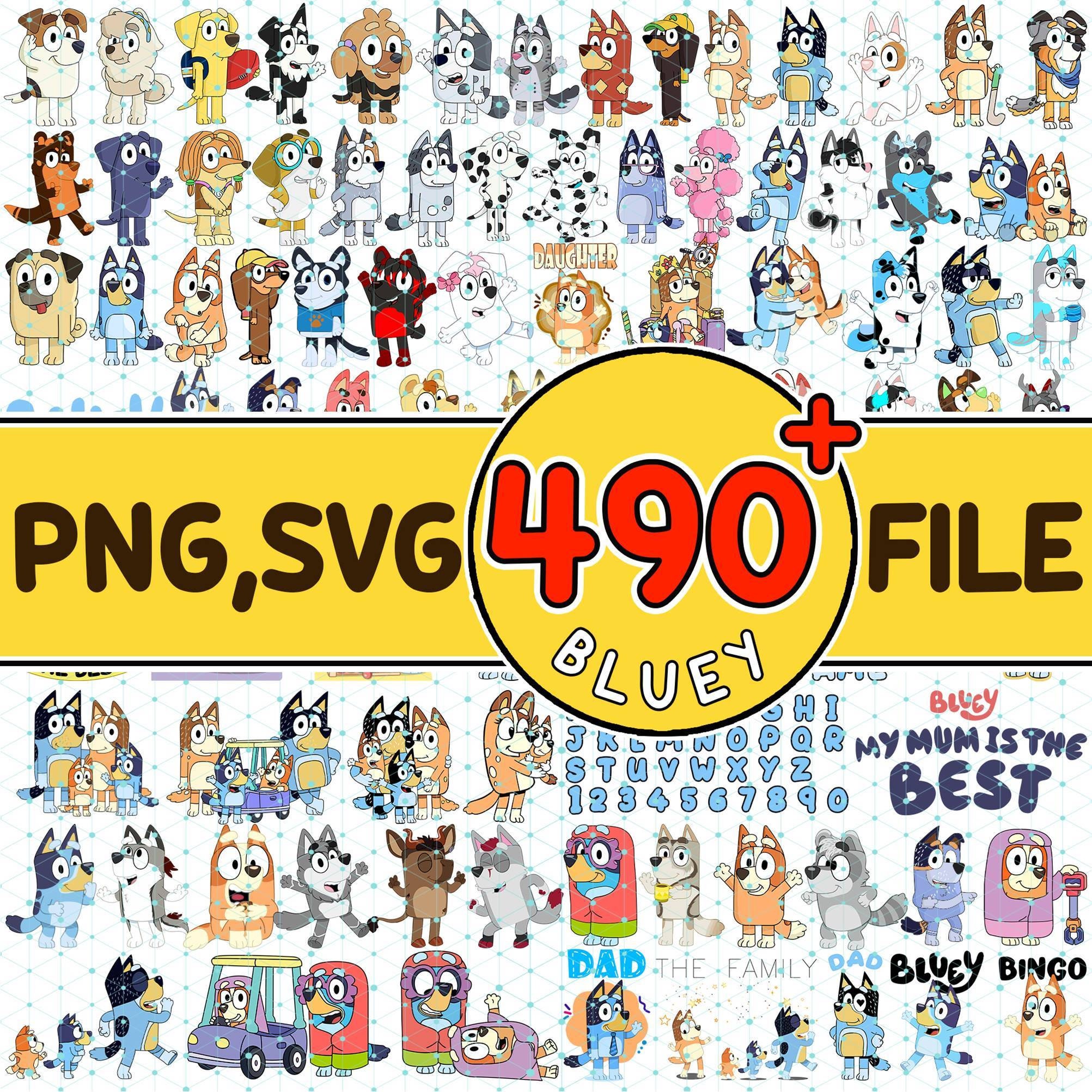Mega Bluey Png Bundle Bluey Cut Dateien F r Cricut Bluey Etsy de