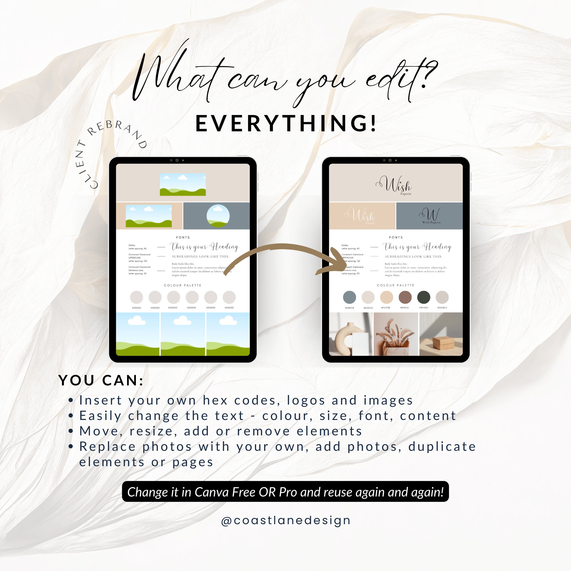 Editable Brand Board Kit – Two Style Boards for Logo, Colour Palette ...