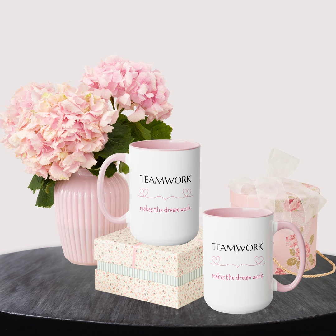 Teamwork Makes the Dream Work' Inspirational Coffee Mug - Etsy