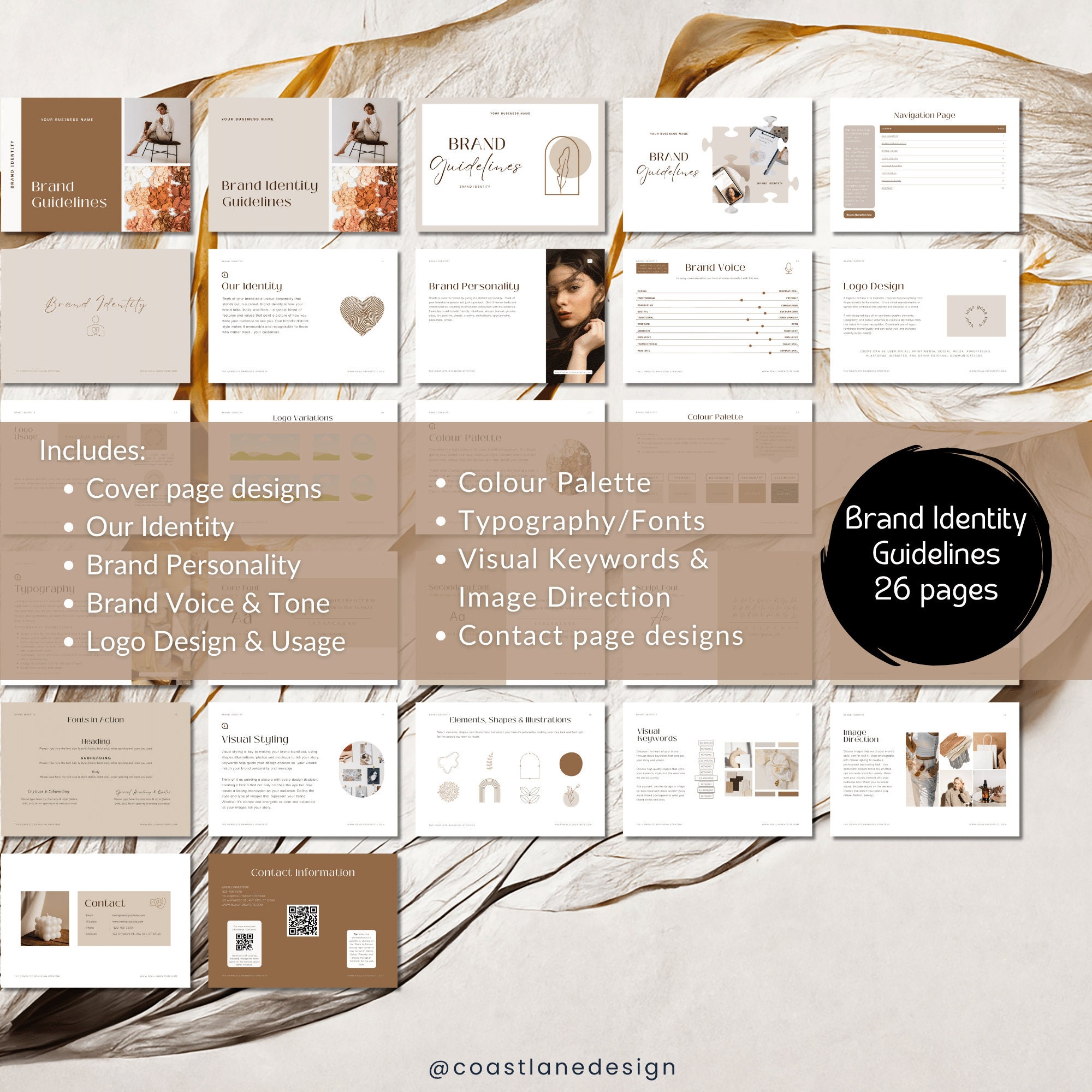 Brand Identity Guidelines Template, Brand Personality, Voice, Tone ...