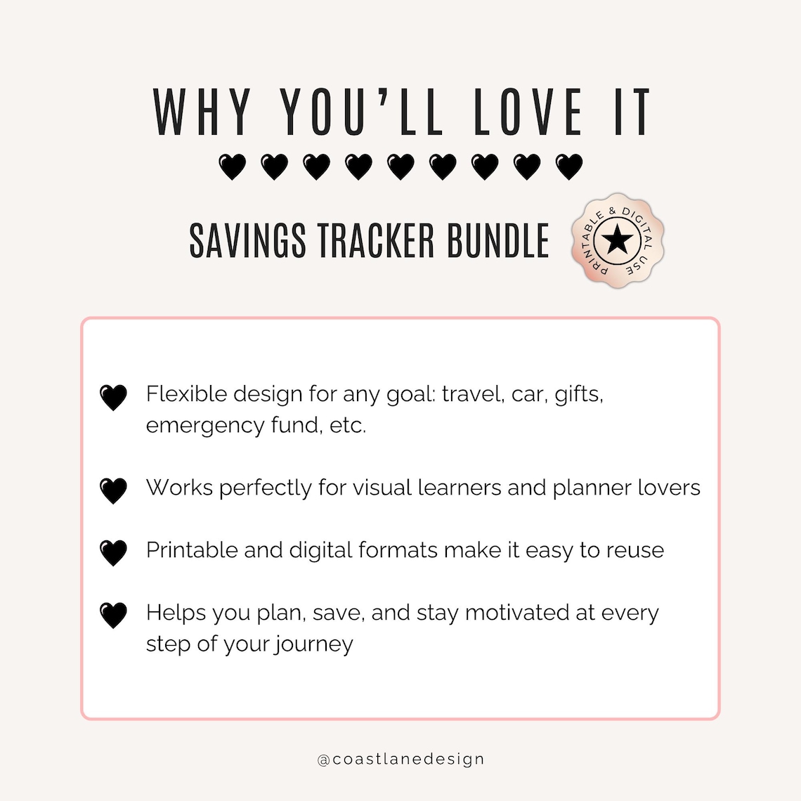 Savings Goal Tracker Bundle: Floral Printables (A4, US Letter, A5, Half ...