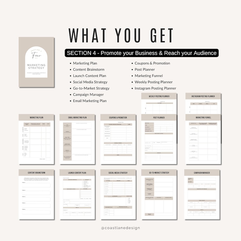 Printable Business Planner Bundle | 90 Page PLR Small Business Startup ...