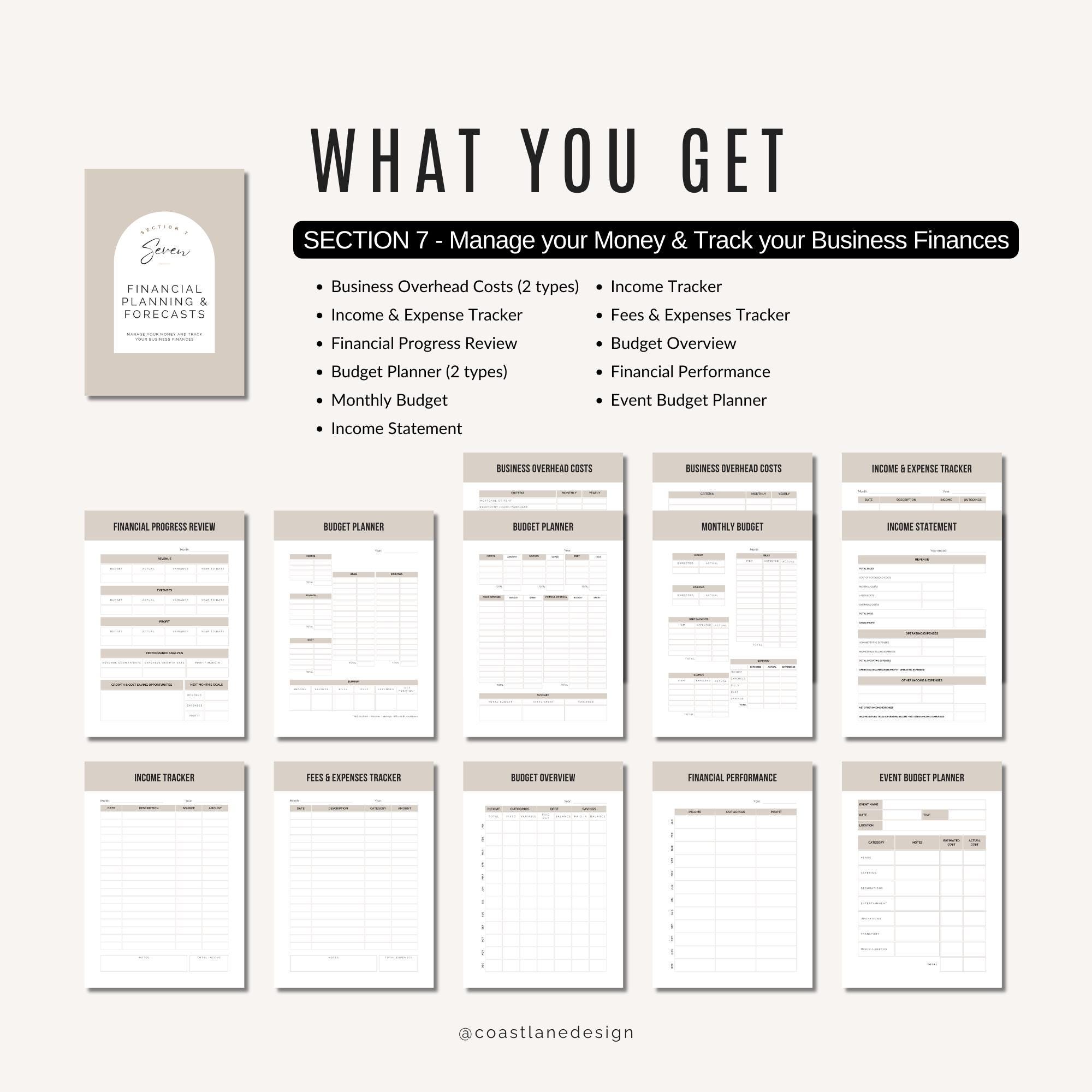 Printable Business Planner Bundle | 90 Page PLR Small Business Startup ...