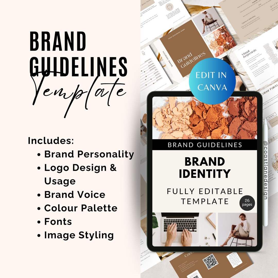 Brand Identity Guidelines Template, Brand Personality, Voice, Tone ...