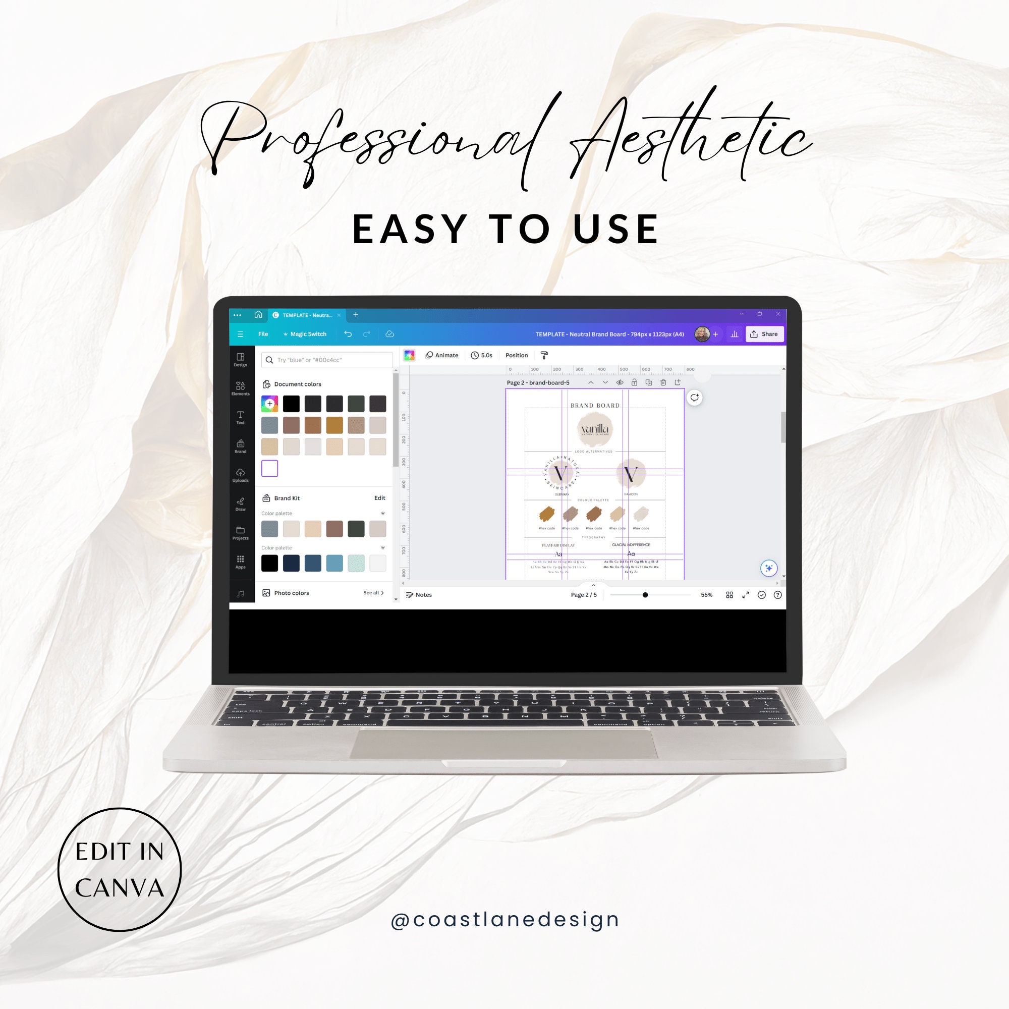 Editable Brand Board Kit – Two Style Boards for Logo, Colour Palette ...