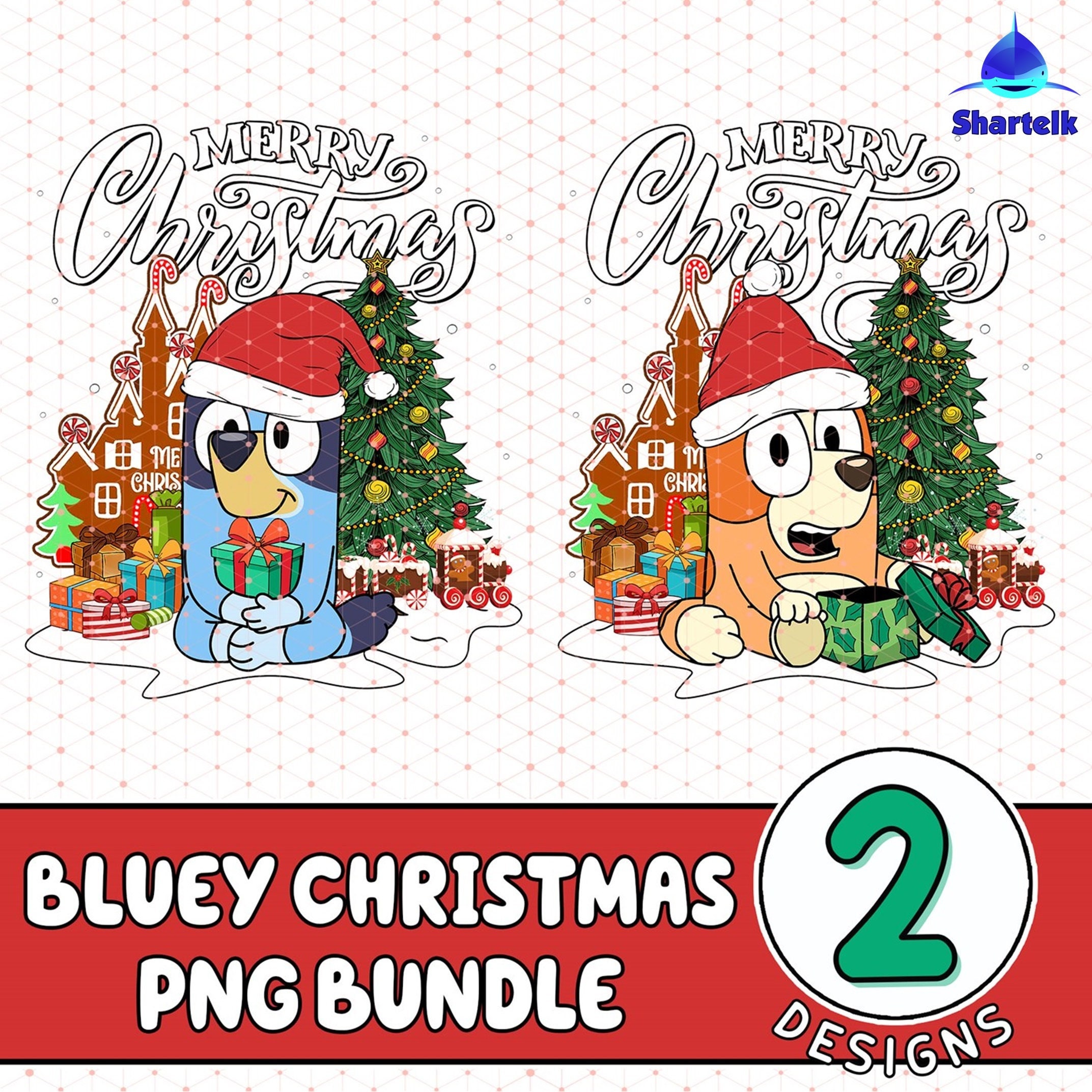 Instant Download Blue Christmas Png Bluey Family Png - Etsy