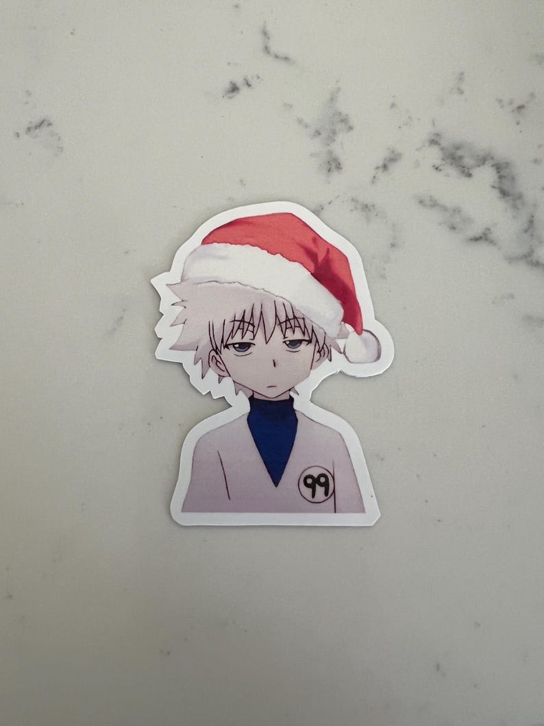 Killua Zoldyck Christmas Anime Sticker - Etsy