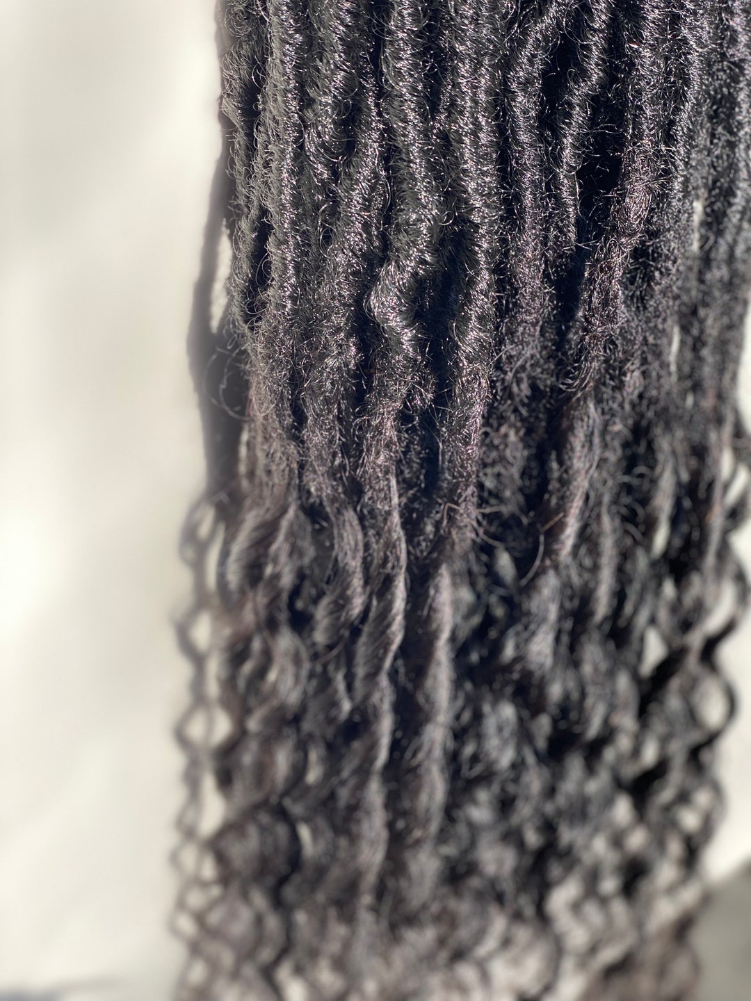 Curls Only on the End - Human Hair Boho Locs - Bohemian Dread Locs ...