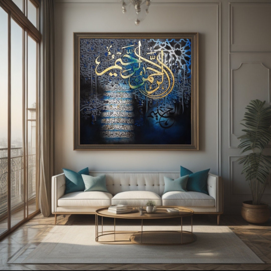 Islamic Wall Art Original Artwork Oil Painting| Muslim Wall Art Islamic ...