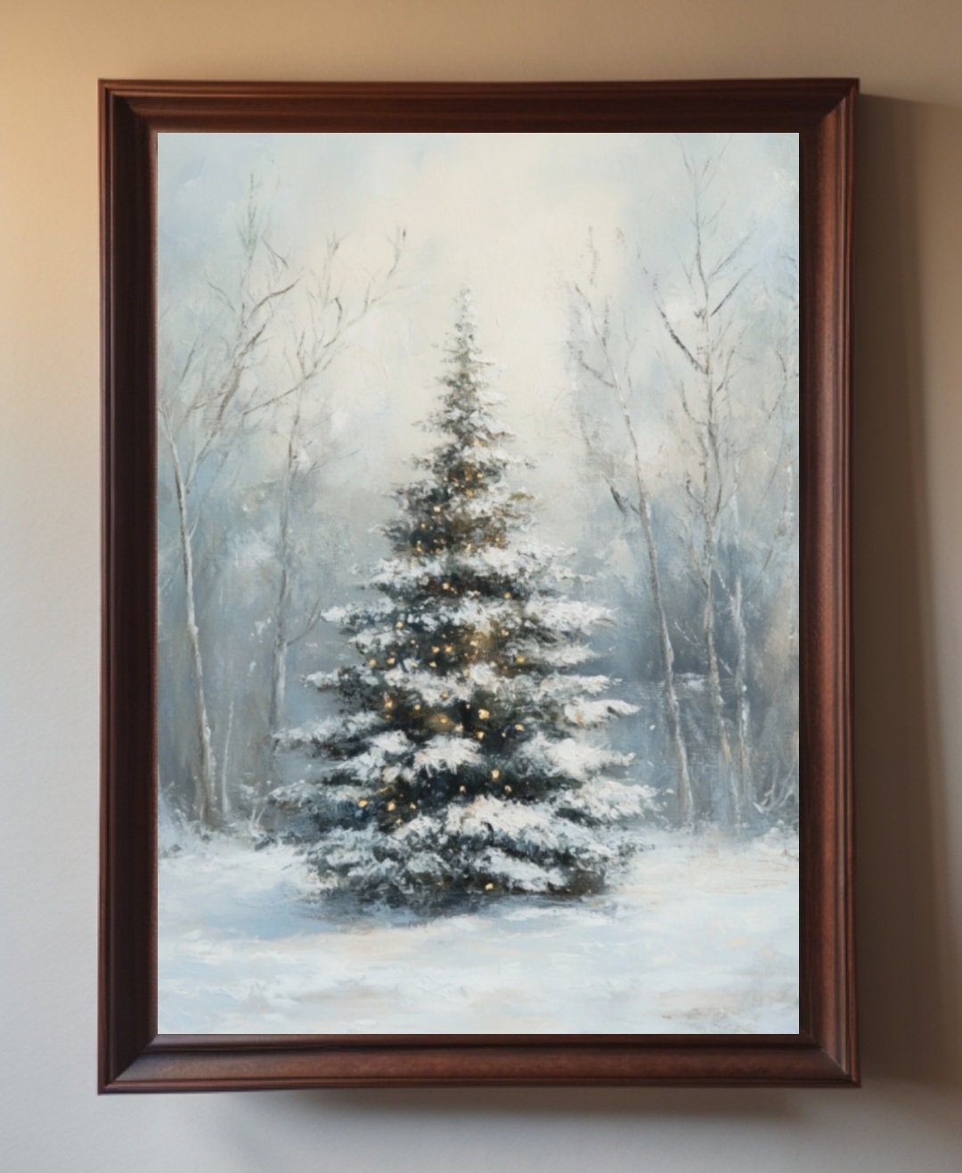 Christmas Winter Prints Holiday Wall Art Christmas Painting Front Porch ...