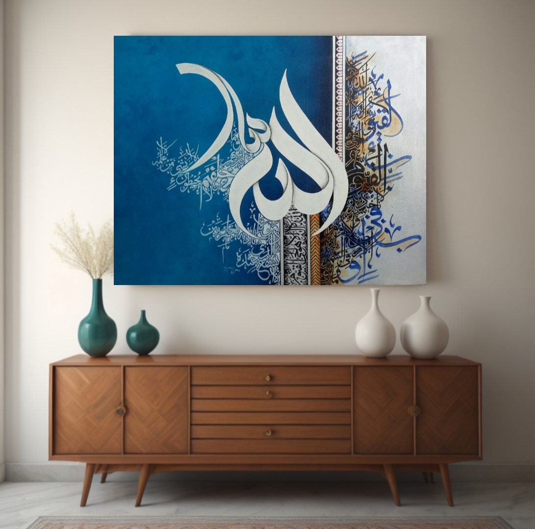 Islamic Wall Art Original Artwork Oil Painting Muslim Wall Art Islamic ...