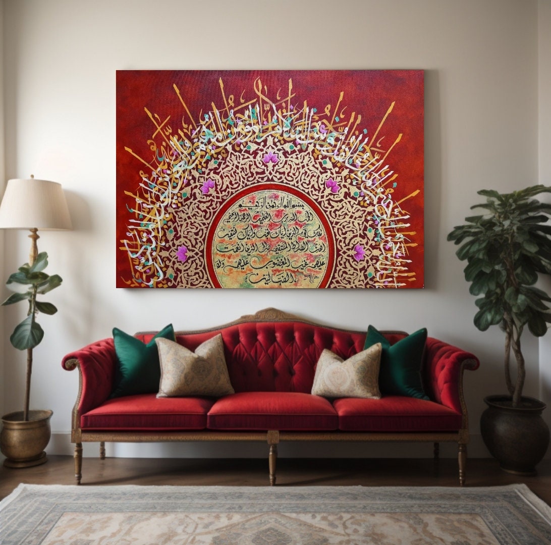 Islamic Wall Art Original Artwork Oil Painting Muslim Wall Art Islamic ...