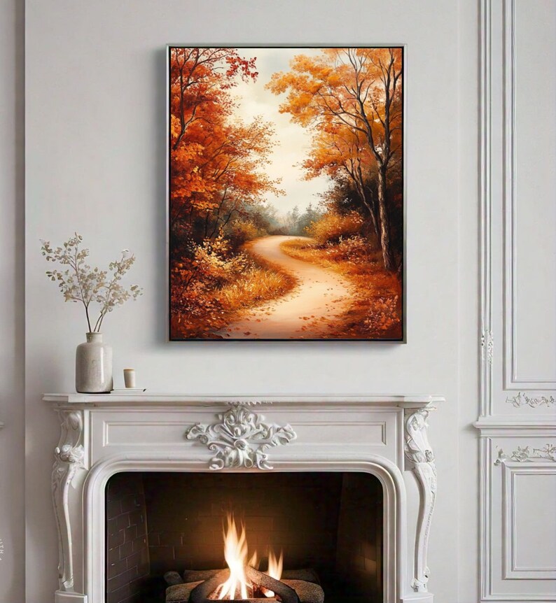 Vintage Autumn Wall Art Painting Fall Home Decor Fall Prints Autumn ...