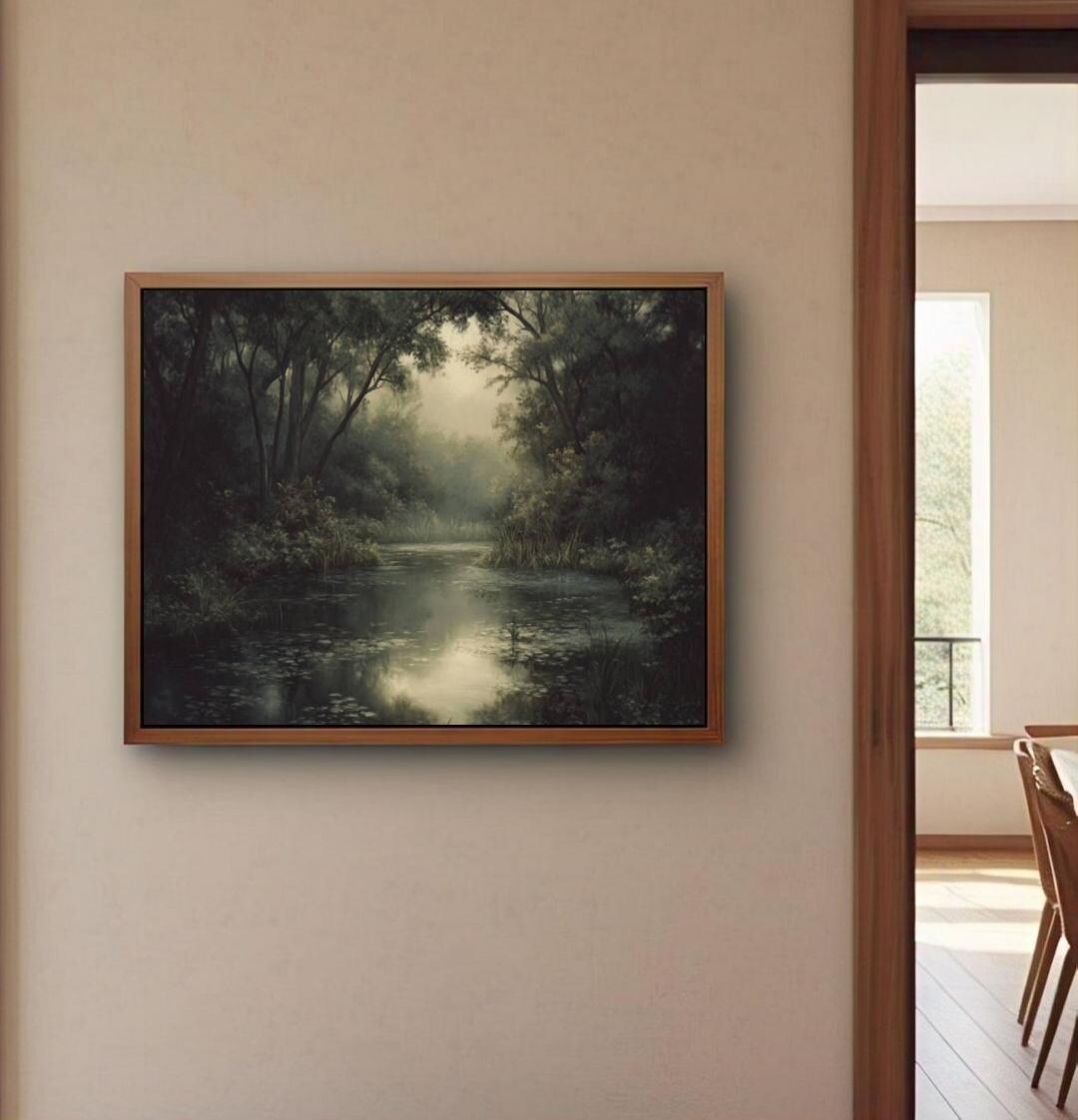 Dark Moody Wall Art Print, Vintage Landscape Wall Art, Moody Landscape ...