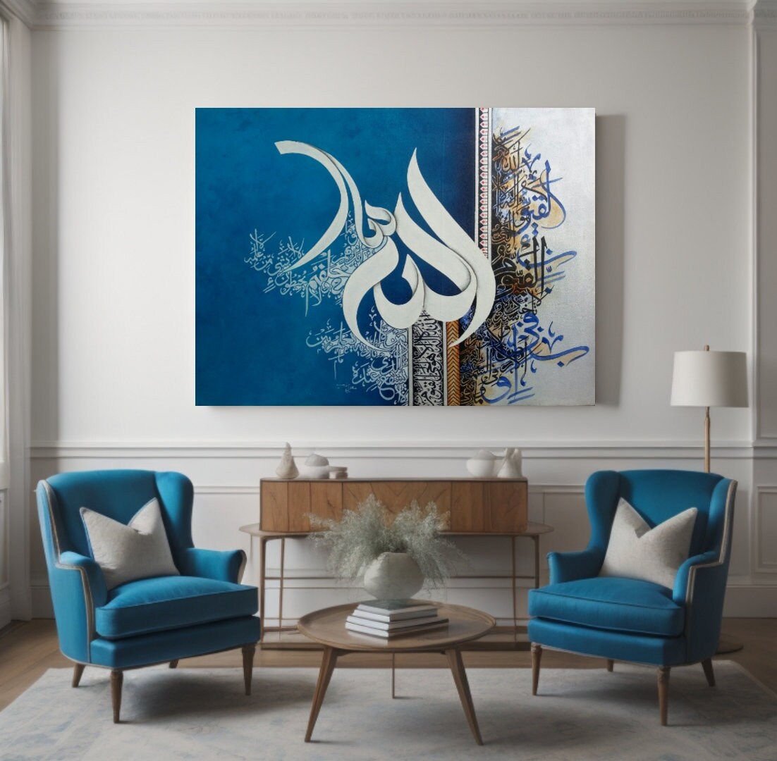 Islamic Wall Art Original Artwork Oil Painting Muslim Wall Art Islamic ...