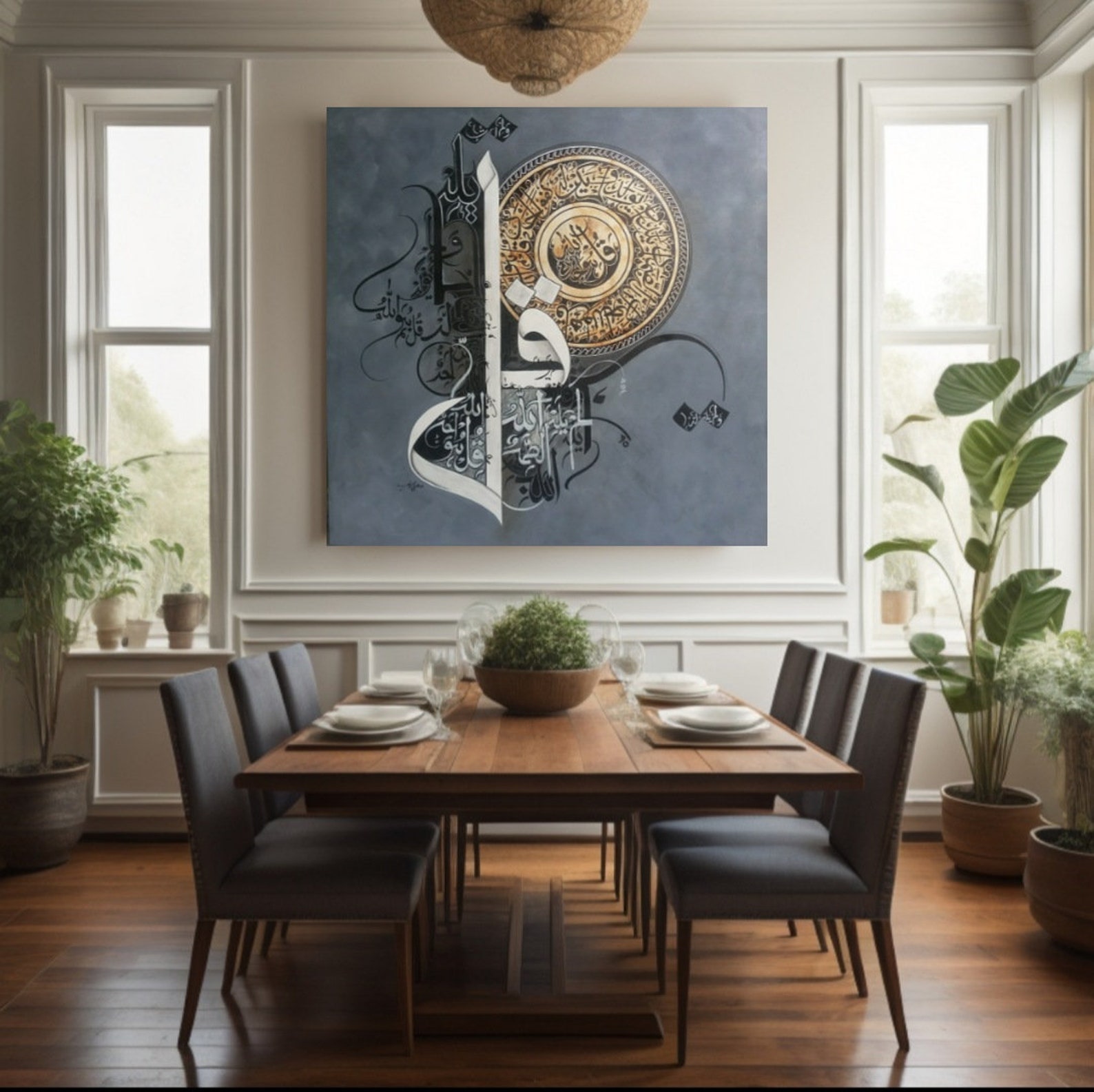 Islamic Wall Art Oil Painting| Islamic Calligraphy Original Artwork ...