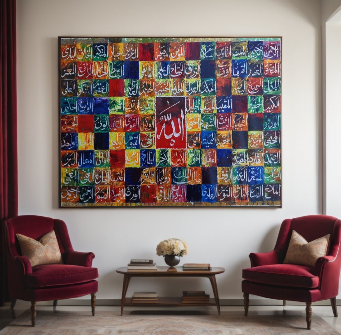 Islamic Wall Art Original Artwork Oil Painting Muslim Wall - Etsy