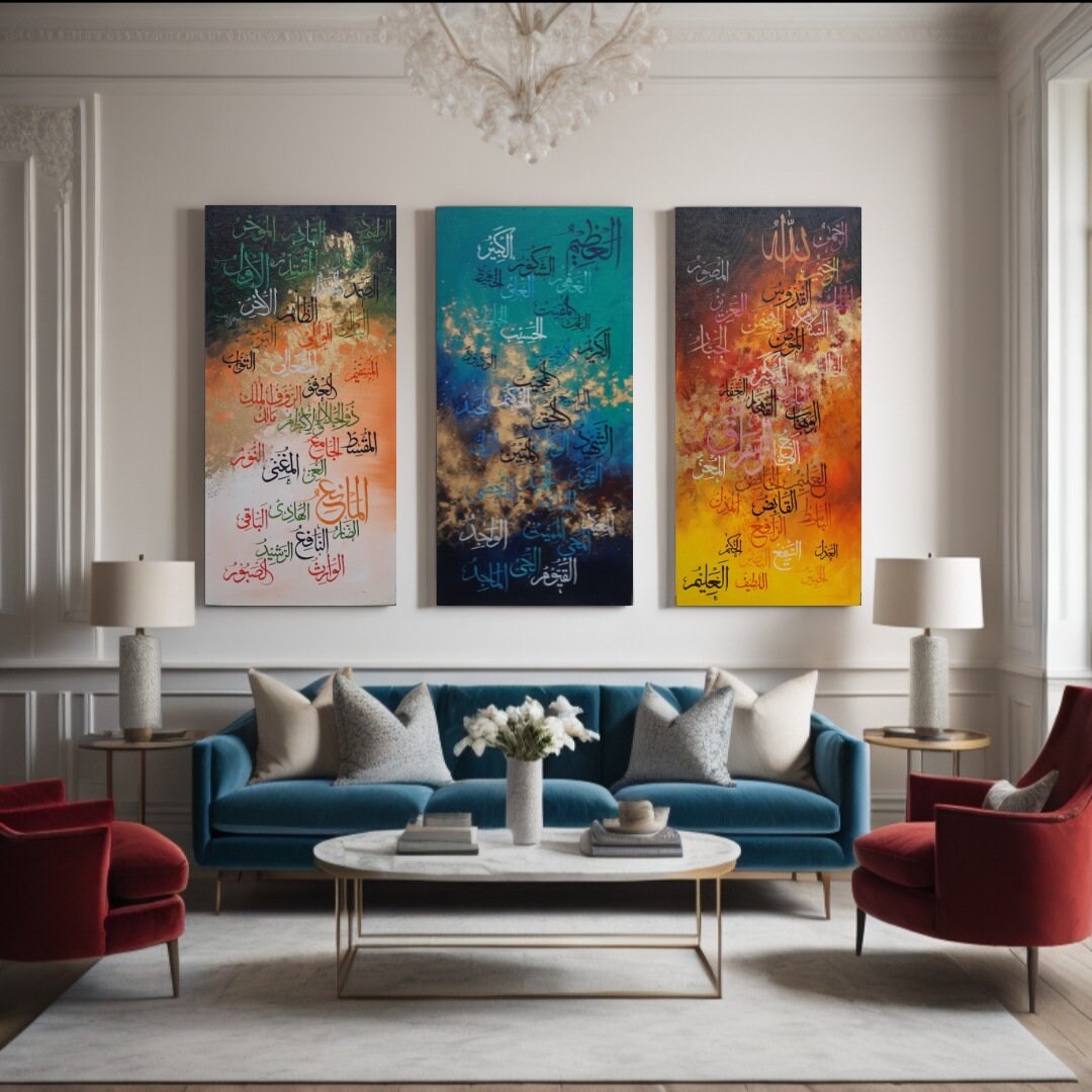 Islamic Wall Art Original Painting Painting on Canvas Islamic - Etsy