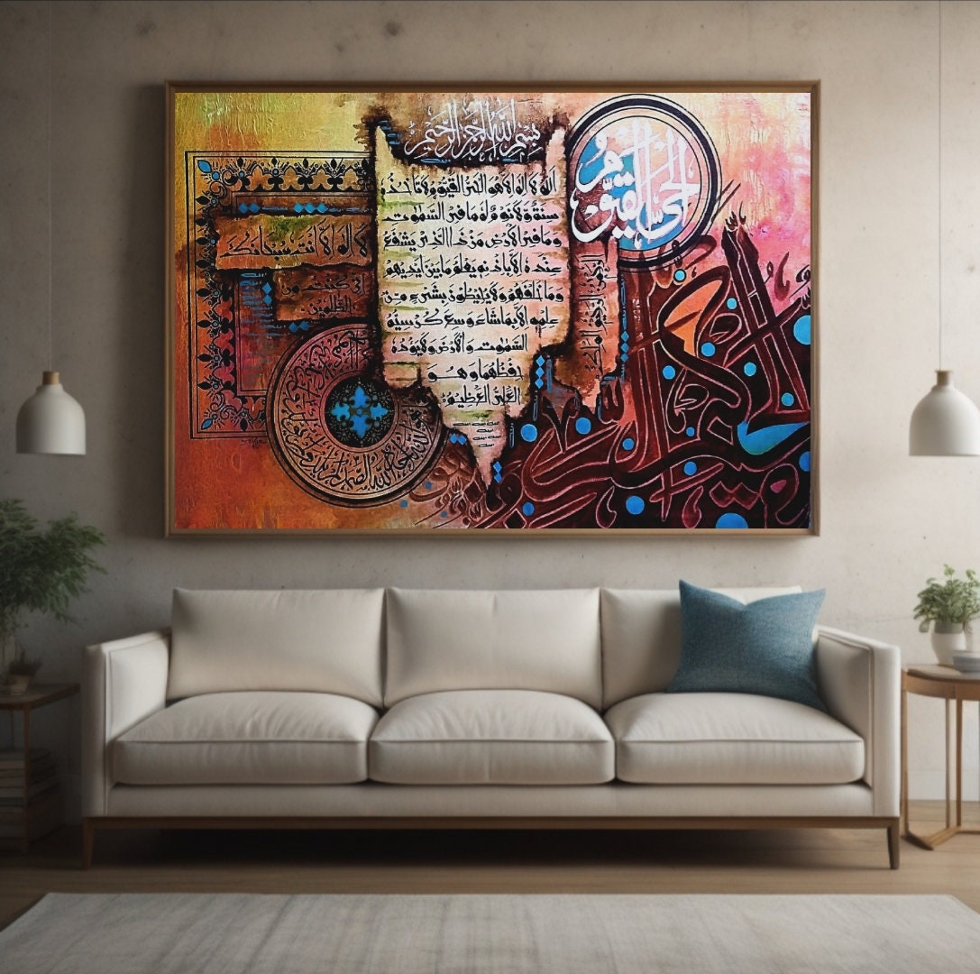 Islamic Wall Art Original Artwork Oil Painting Muslim Wall Art Islamic ...