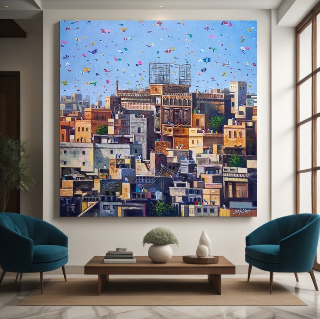Basant Indian Art Oil Painting| Pakistani Art Original Artwork Indian ...