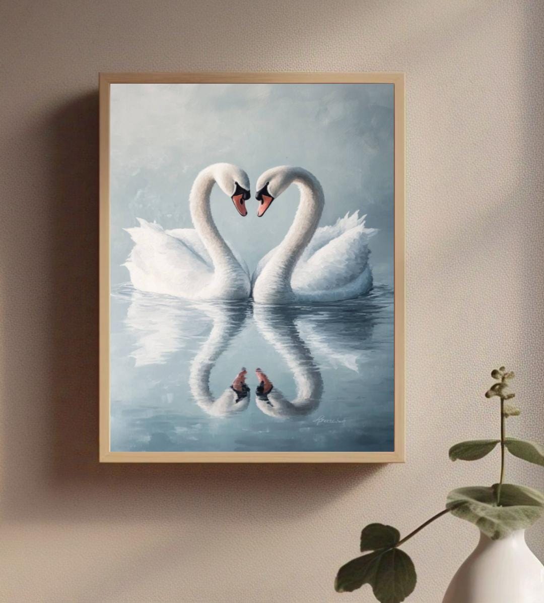 Swan Print | Vintage PRINTABLE Wall Art | Swan Lake Pastel Nursery ...