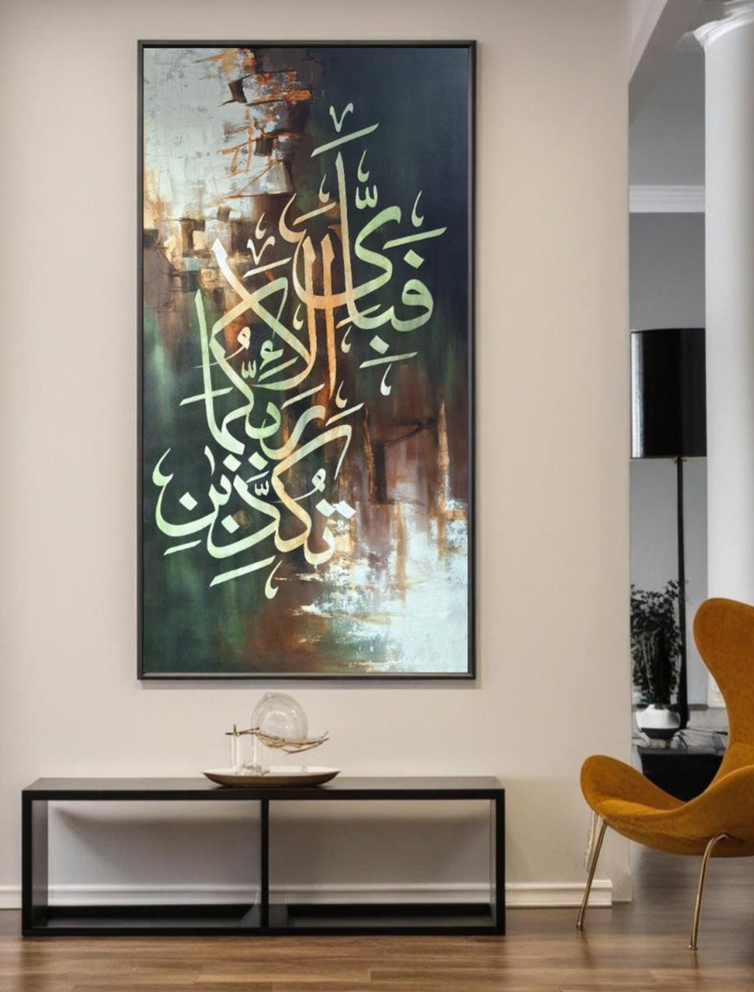 Arabic Calligraphy Painting -islamic Wall Art -original Oil Painting on ...